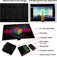 China Audio Control Light Up LED T Shirt Wireless Music Flashing Black for sale
