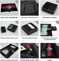 China Audio Control Light Up LED T Shirt Wireless Music Flashing Black for sale
