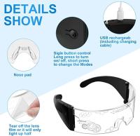 China Cyberpunk Light Up Visor Glasses LED Rechargeable Futuristic Style for sale