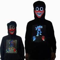 China Flexible LED Lighting T Shirt Soft Light Up Glowing Black for sale