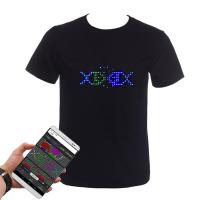 China APP Control LED Lighting T Shirt Bluetooth Programmable Rechargeable for sale