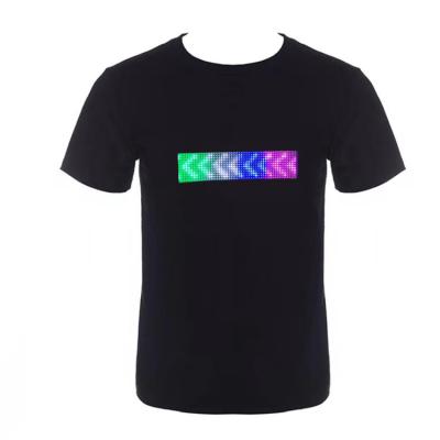 China Programmable LED Light T Shirt Smartphone App Control Display Message Pattern for sale