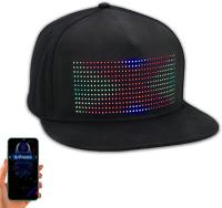 China Editing Bluetooth LED Hat With Programmable Mobile App Control for sale