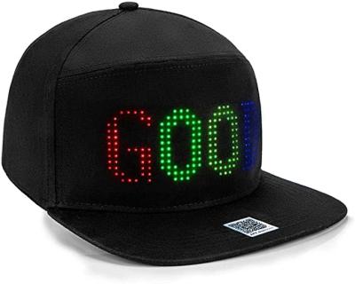China 100% Cotton Bluetooth LED Hat APP Controlled DIY Display Signs for sale