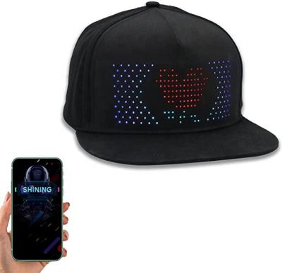 China 700mAh Battery Bluetooth LED Hat APP Control USB Rechargeable for sale