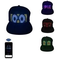 China Bluetooth LED Programmable Hat Customized App Control Smart Cap for sale