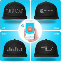China Programmable Bluetooth LED Hat Display Message Editable Cool Caps for sale