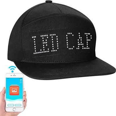 China Programmable Bluetooth LED Hat Display Message Editable Cool Caps for sale