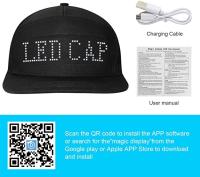 China Programmable Bluetooth LED Hat Display Message Editable Cool Caps for sale