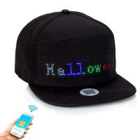 China Bluetooth LED Message Hat Animated Display Cap For Party Festival for sale