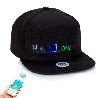 China Bluetooth LED Message Hat Animated Display Cap For Party Festival for sale