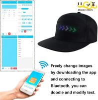 China Bluetooth LED Message Hat Animated Display Cap For Party Festival for sale