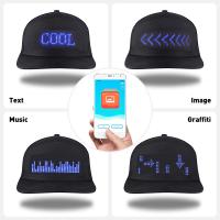 China App Control Bluetooth LED Hat Programme Detachable Adjustable for sale