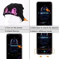 China LED Display Hat Lighting Beanie Cap Bluetooth APP Programmable for sale