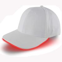 China Luminous LED Baseball Caps Hats With Red Lights White Color for sale