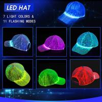 China Luminous LED Baseball Cap Hats With 7 Colors Light USB Charging for sale