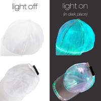 China Fiber Optic Luminous Baseball Caps 7 Colors Glowing Caps Adjustable for sale