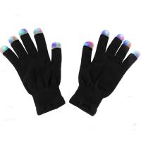 China 3 Colors LED Light Gloves Luminous Fingertip Flashing For Rave Party for sale