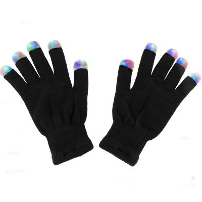 China 3 Colors LED Light Gloves Luminous Fingertip Flashing For Rave Party for sale