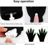 China Luminous LED Rave Party Light Up Finger Gloves Flashing Black for sale
