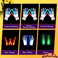 China Party Christmas Illuminated LED Light Up Gloves With 5 Colors 6 Modes for sale