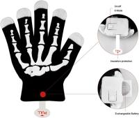 China Fingertips LED Light Gloves Flashing 3 Colors 6 Modes Skeleton for sale