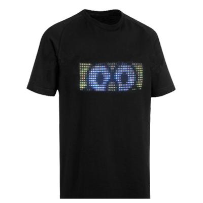 China Programmable LED Lighting T Shirt App Control USB Rechargeable Unisex for sale