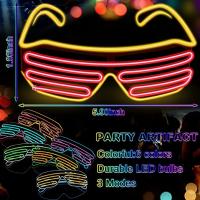 China Shutter Shades Light Up LED Glasses With Cold Light Glowing In The Dark for sale