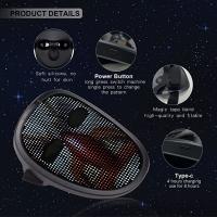 China Kids Programmable Smart LED Face Mask Editable Patterns Text By PC for sale