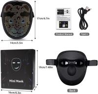 China Kids Programmable Smart LED Face Mask Editable Patterns Text By PC for sale