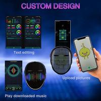 China Halloween Party Smart LED Face Mask APP Controlled Bluetooth Face Changing for sale