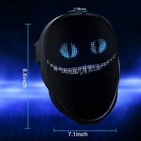 China Halloween Party Smart LED Face Mask APP Controlled Bluetooth Face Changing for sale