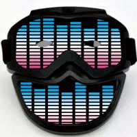 China USB Voice Activated Led Halloween Mask Equalizer Light Up In Dark for sale