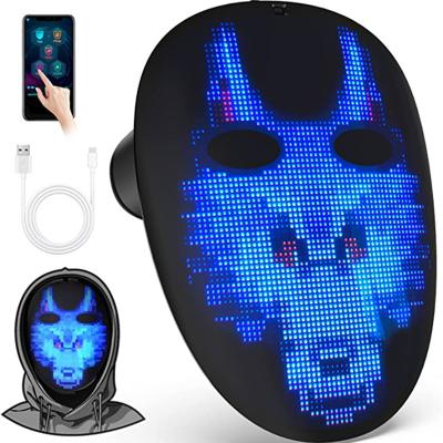China Face Transforming Led Digital Mask Programmable Gif Picture Videos for sale