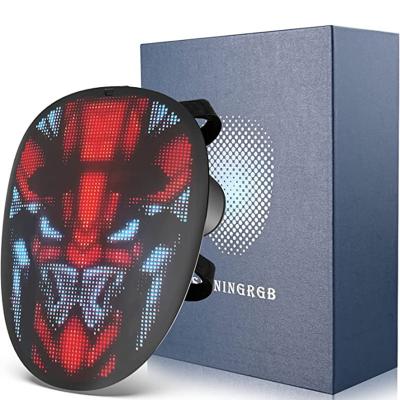 China Shining App Halloween Led Mask Face With Upload And Play Video For Party Advertise for sale