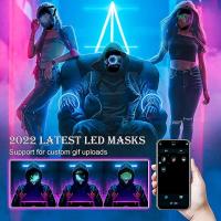 China Shining App Halloween Led Mask Face With Upload And Play Video For Party Advertise for sale