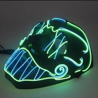 China Cross Stitch Joker Halloween Led Face Mask For Party Coplay Light Up In Dark for sale