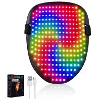 China Shining Halloween Led Face Mask Changing With 50 Patterns For Party for sale