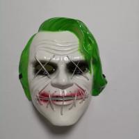China Green Joker Halloween Led Light Up Mask For Masquerade Party Cosplay for sale