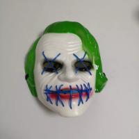 China Green Joker Halloween Led Light Up Mask For Masquerade Party Cosplay for sale