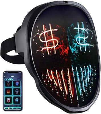 China App Programmable Halloween Led Mask Face For Cosplay Masquerade for sale