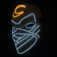 China Moon Knight Halloween Light Up Led Mask Pvc Material Glowing In Dark for sale