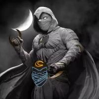 China Moon Knight Halloween Light Up Led Mask Pvc Material Glowing In Dark for sale