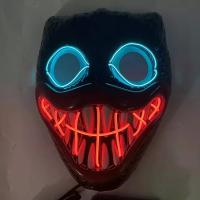 China Bobby Light Up Halloween LED Face Mask PVC Material For Cosplay Party for sale