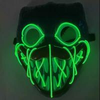 China Bobby Light Up Halloween LED Face Mask PVC Material For Cosplay Party for sale