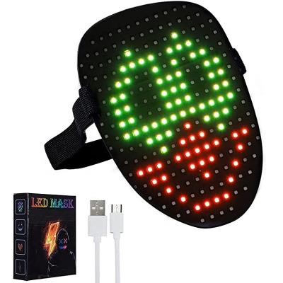 China Halloween LED Party Mask With Gesture Sensing LED Lighted Face Transforming Mask for sale