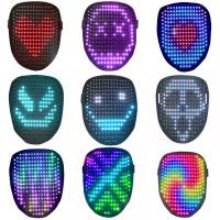 China Halloween LED Party Mask With Gesture Sensing LED Lighted Face Transforming Mask for sale