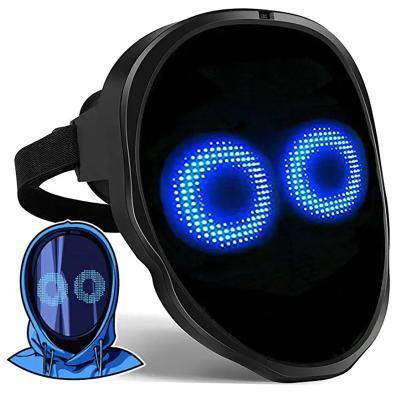 China Custom Faces Bluetooth LED Mask DIY APP Control For Halloween Cosplay Party for sale