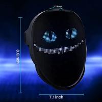 China Custom Faces Bluetooth LED Mask DIY APP Control For Halloween Cosplay Party for sale