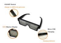 China USB Charge Glowing Magic LED Glasses Christmas Flashing Light Neon Rave Glasses for sale